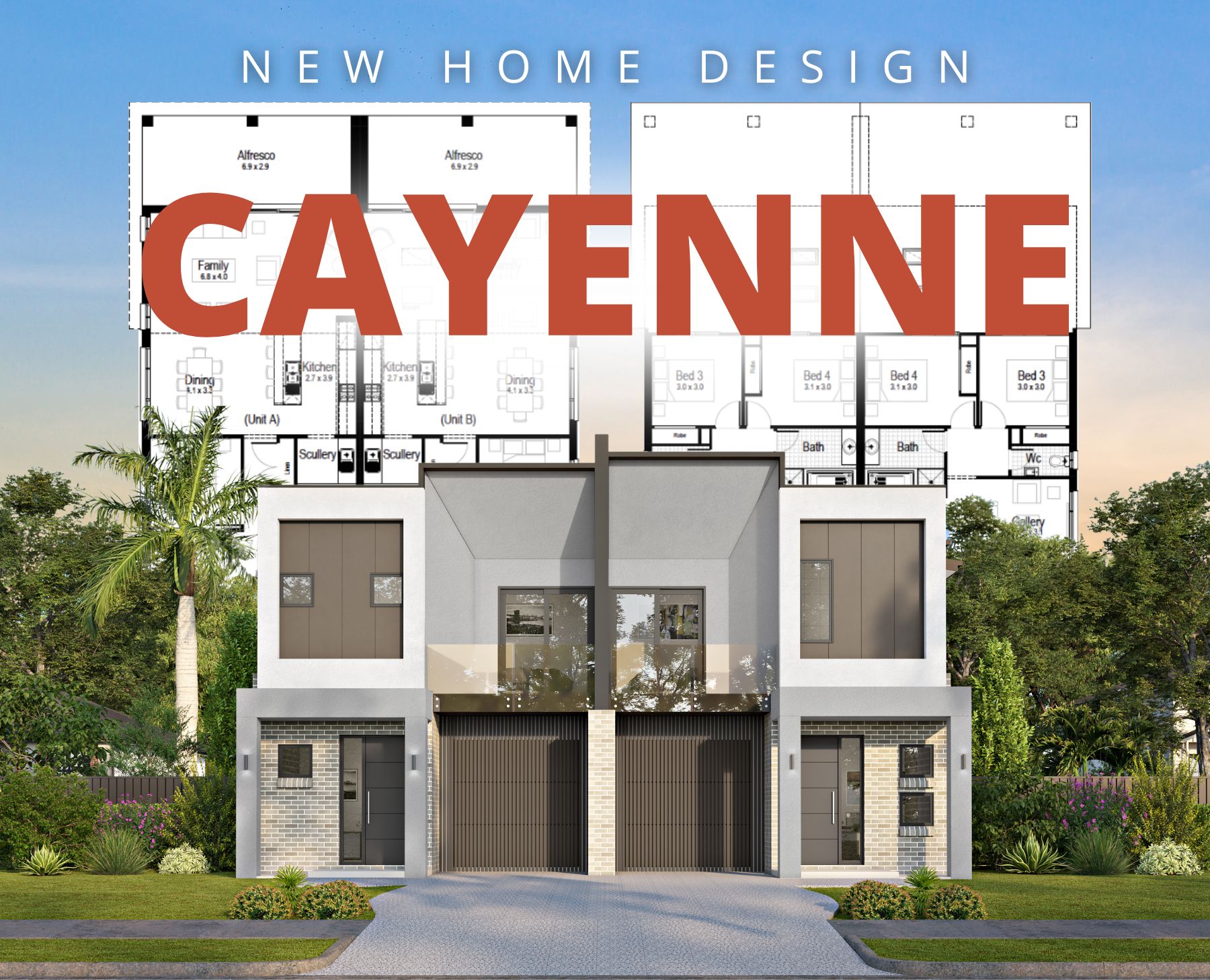 New Duplex Home Design Cayenne Hudson Homes
